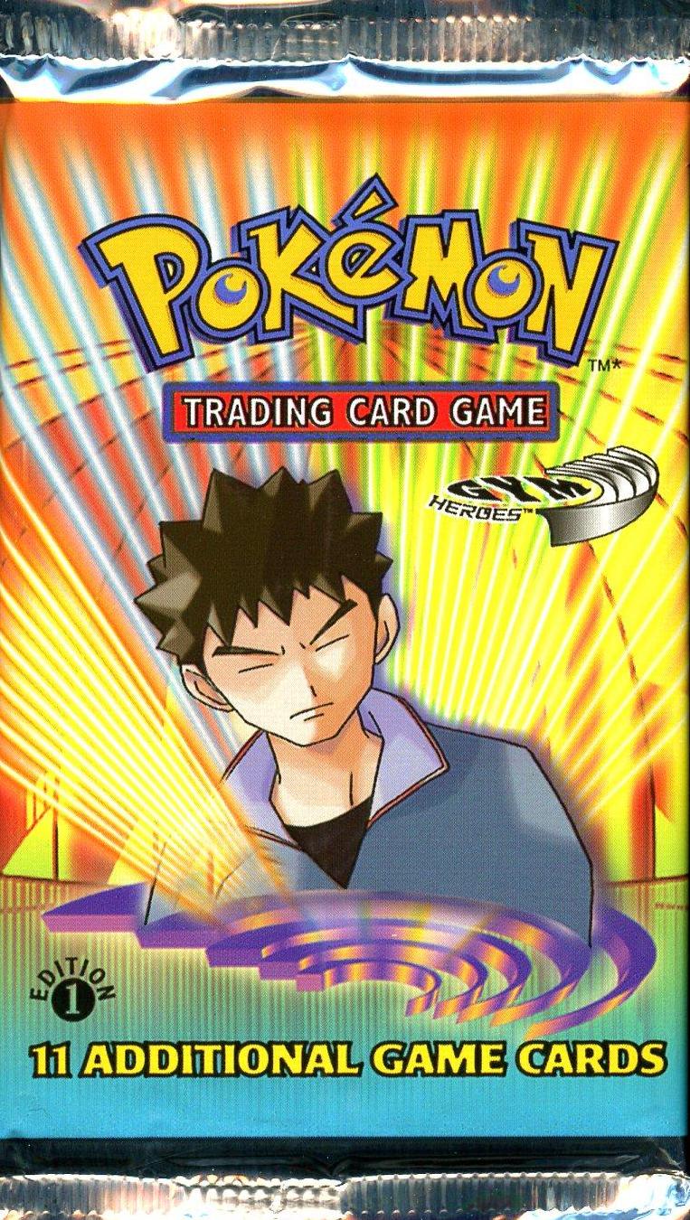 1x HEAVY Gym Heroes 1st Edition Pokemon Booster Pack - TCA Gaming